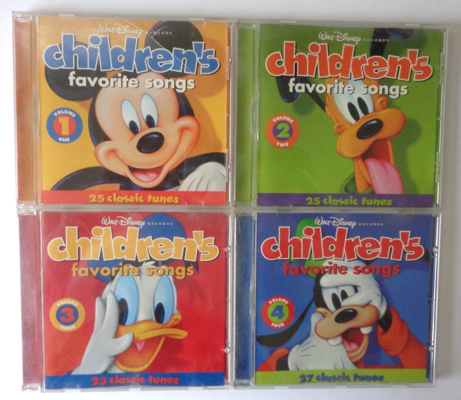 VINTAGE SET VOLUMES 1-4 WALT DISNEY CHILDREN'S FAVORITE SONGS CDs ...
