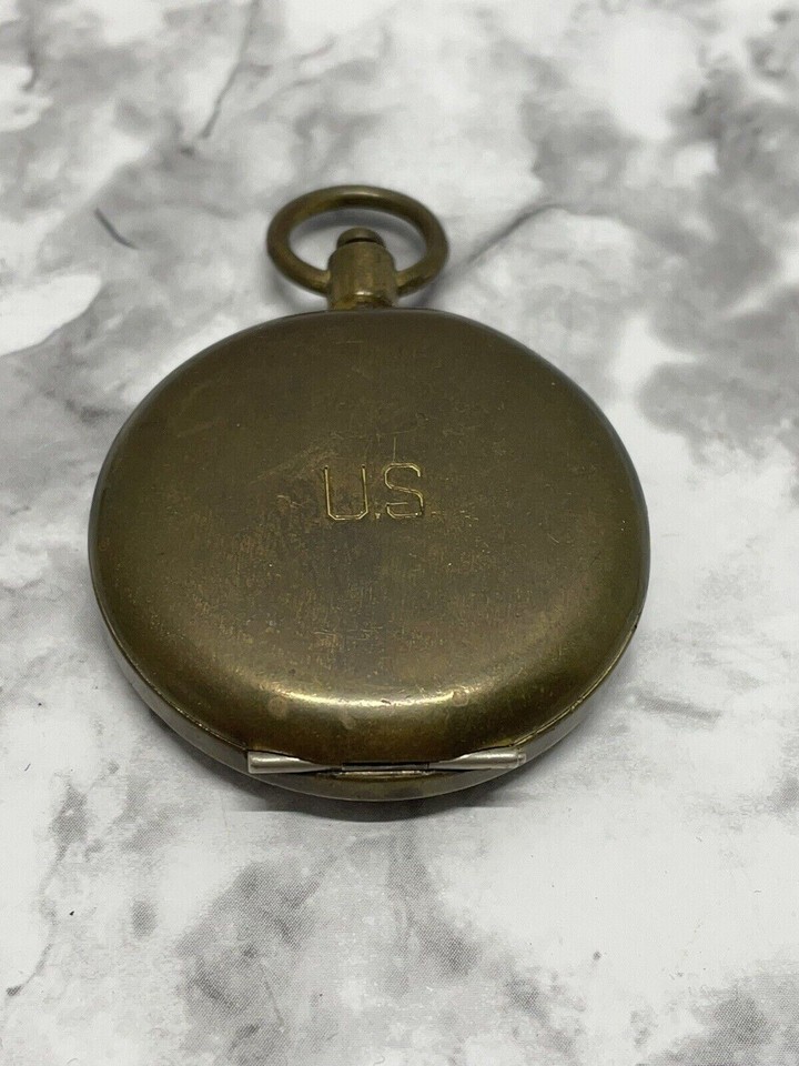 US WW11 WW2 Compass S&W NY Schwab & Wuischpard Vintage Antique Military ...
