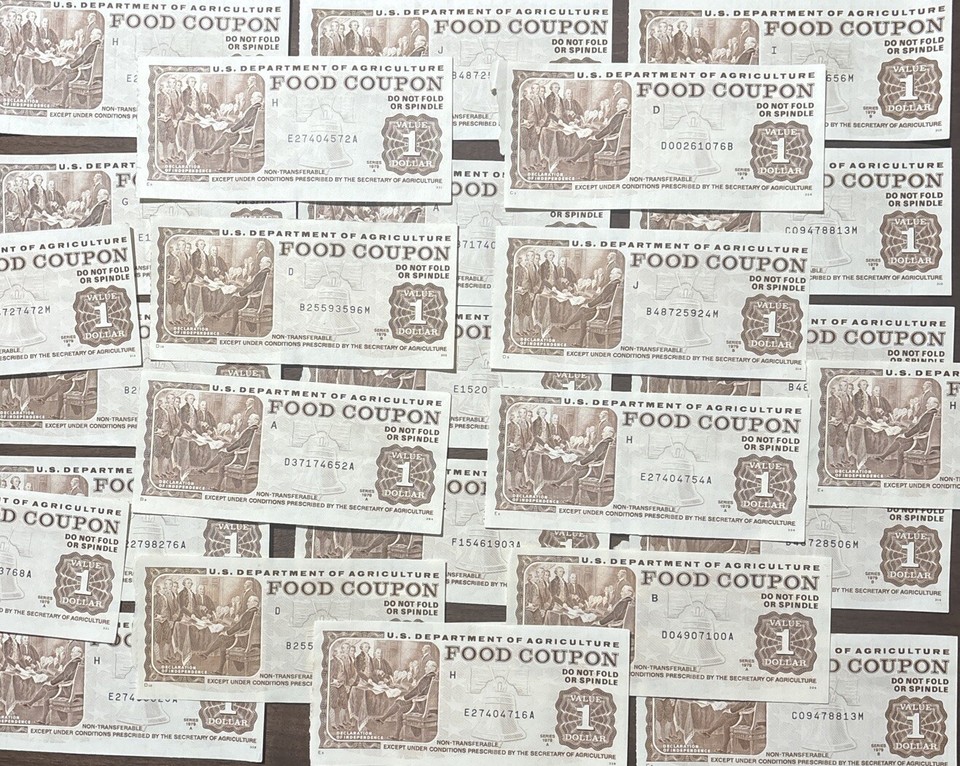 Vintage USDA $1 Food Coupon/Stamp About Uncirculated Single Stamp 1970 ...
