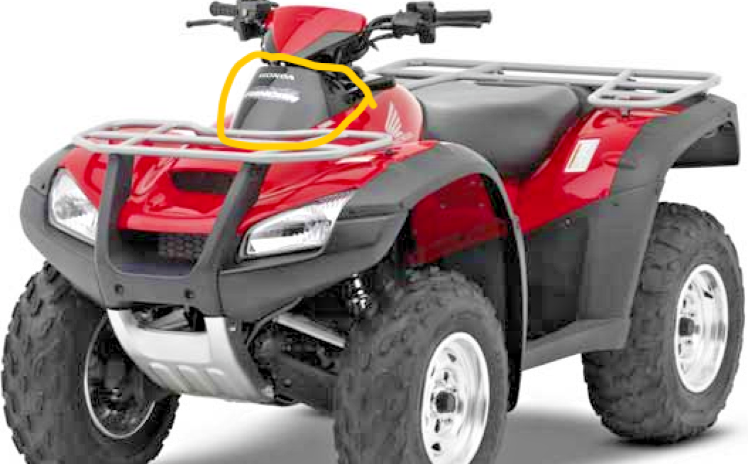 HONDA RINCON 680, FRONT FENDER, BLACK STEERING SHAFT COVER 83450-HN8 ...