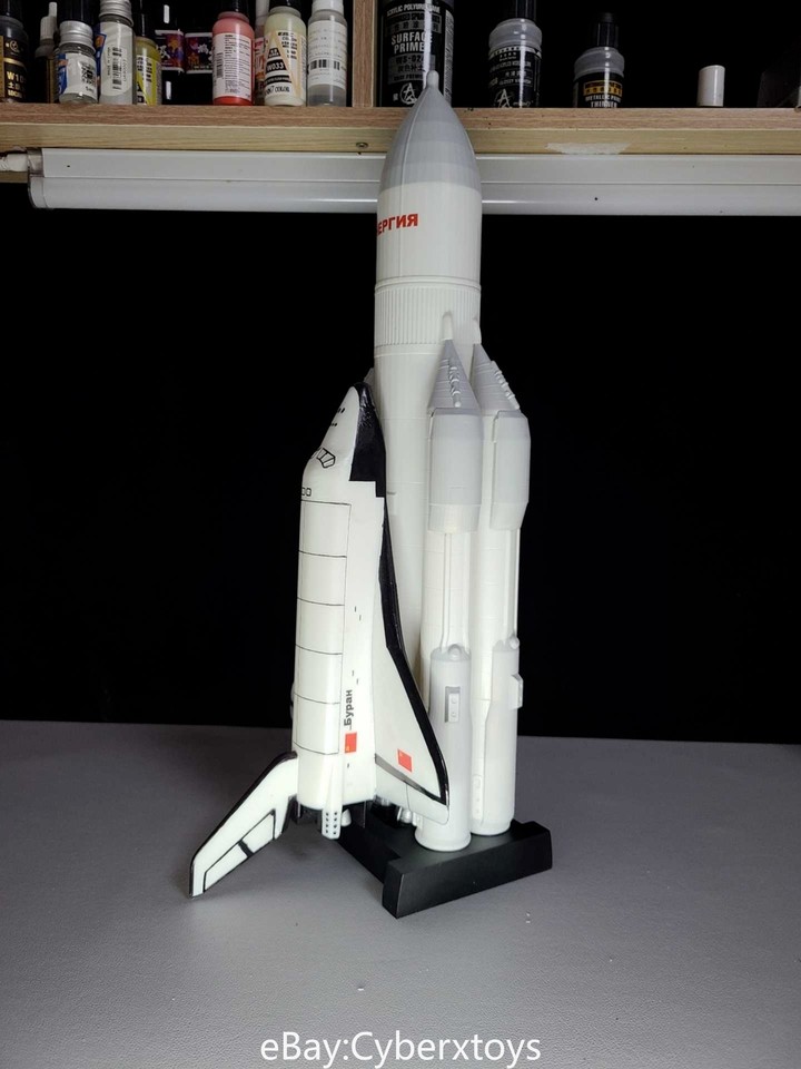 1:144 Scale Energy with Buran Space Shuttle Model Painted Finished 42cm ...