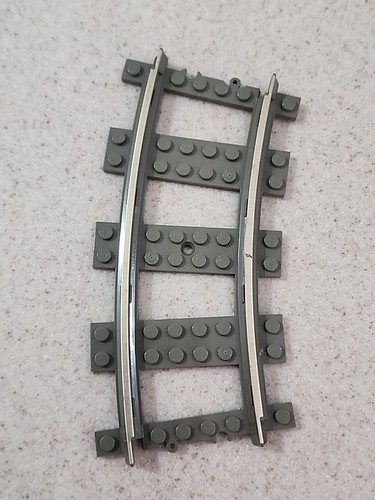 LOT OF 5 Vintage LEGO 9v Train Track Curve PIECES grey 2867 | eBay