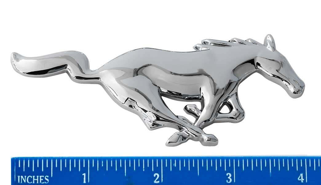 Ford Mustang Running Horse Pony 4" Chrome Fender Door Trunk Dash ...