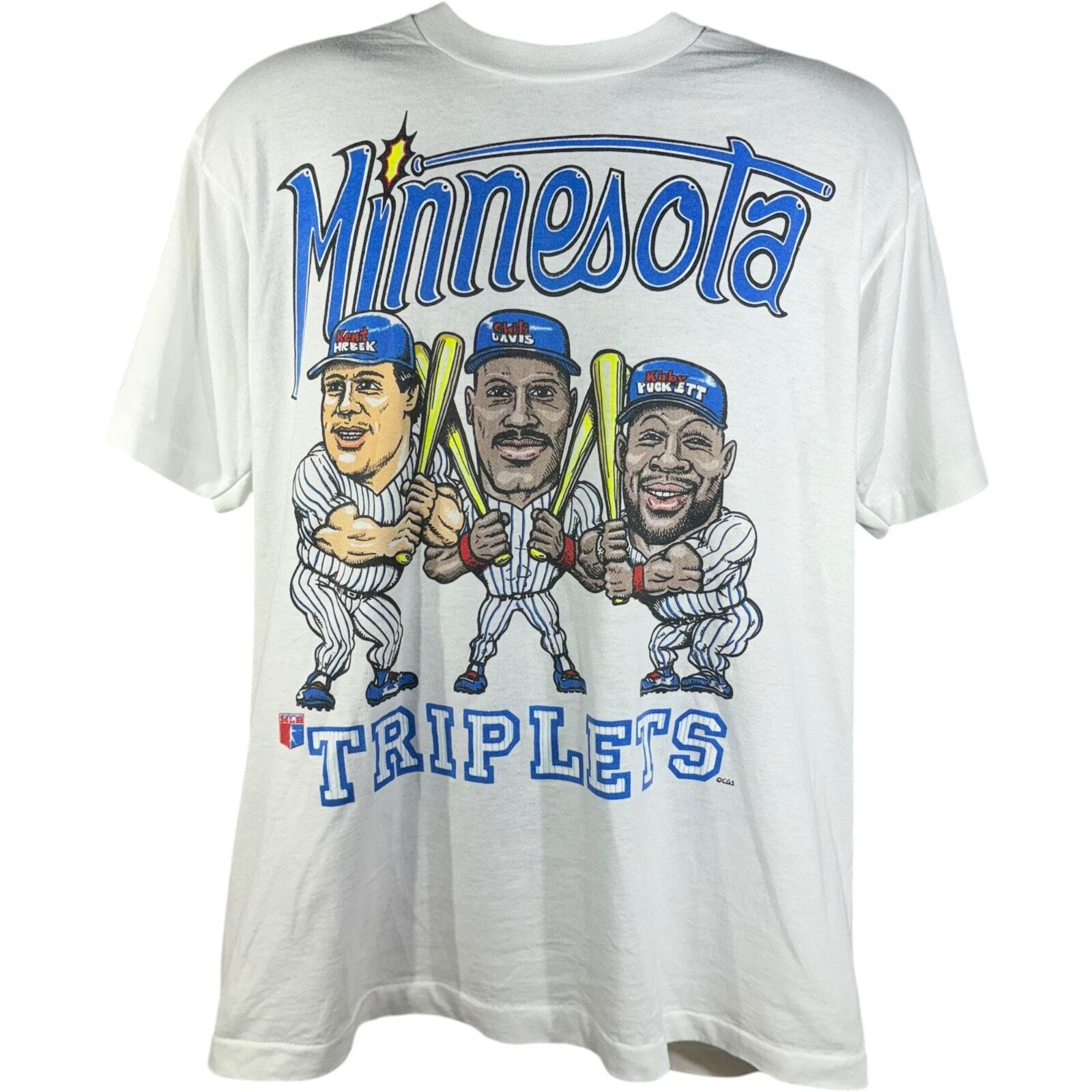 Vintage Minnesota Twins "Triplets" Caricature Tee 90s - Gem