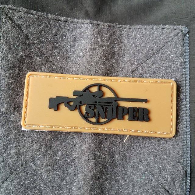 SNIPER USA ARMY MILITARY TACTICAL PATCHES PVC MORALE BADGE RUBBER HOOK ...