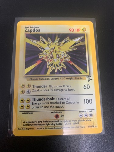Pokemon TCG Zapdos Base Set 2 20/130 Unlimited Holo - MP | eBay
