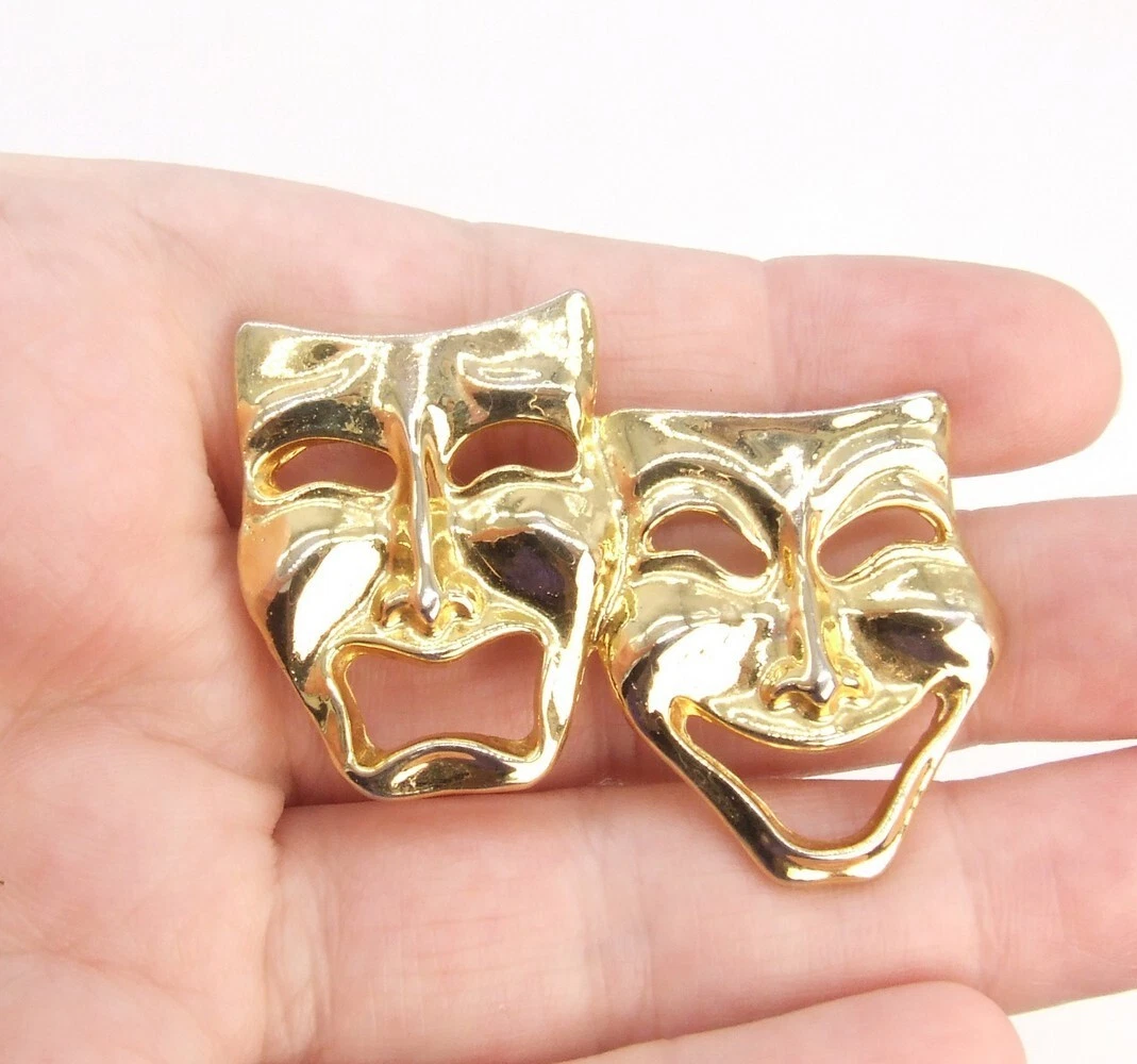 Happy And Sad Gold Masks