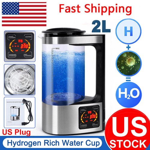 2L Electric Hydrogen Water Ionizer Generator Machine Water Generator US ...