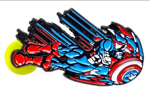 Marvel Vs. Capcom 2 Captain America Charging Star Dreamcast Arcade Pin ...