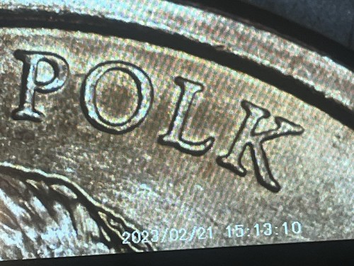 1845 -1849 James Polk Mint Condition Gold tone Presidential coin Lower ...