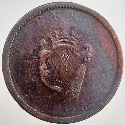1805 George III Irish Hibernia Penny Coin | Collectable Grade | a7240 ...