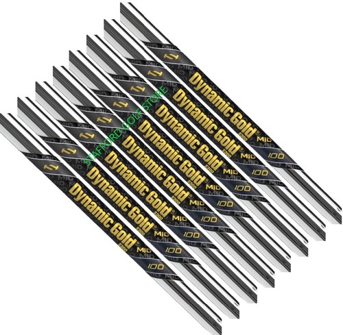 True Temper Dynamic Gold 100g MID Iron Shafts .355 Tip R300 Flex 3-PW ...