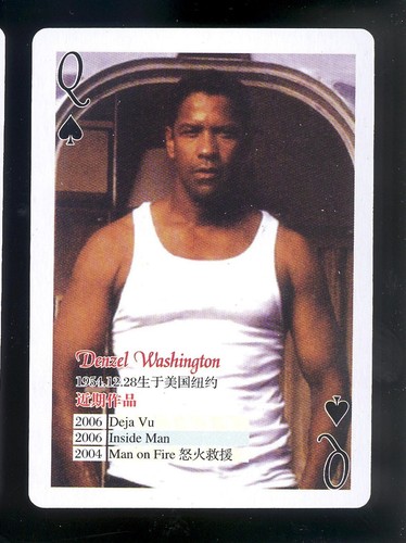 Denzel Washington Actor Hollywood Movie Film Star Playing Trading Card ...