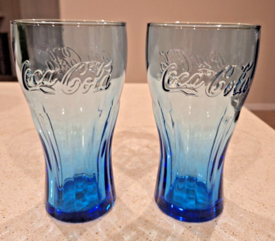 Vintage Cobalt Blue Coca-Cola Coke Co Drinking Glass 16 Oz. 6 in. Retro ...