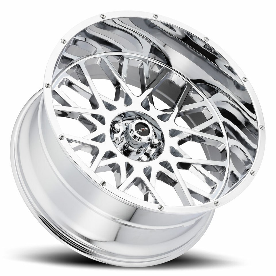 22x12 Vision 412 Rocker 5x127 ET-51 Chrome Rims (Set of 4) | eBay