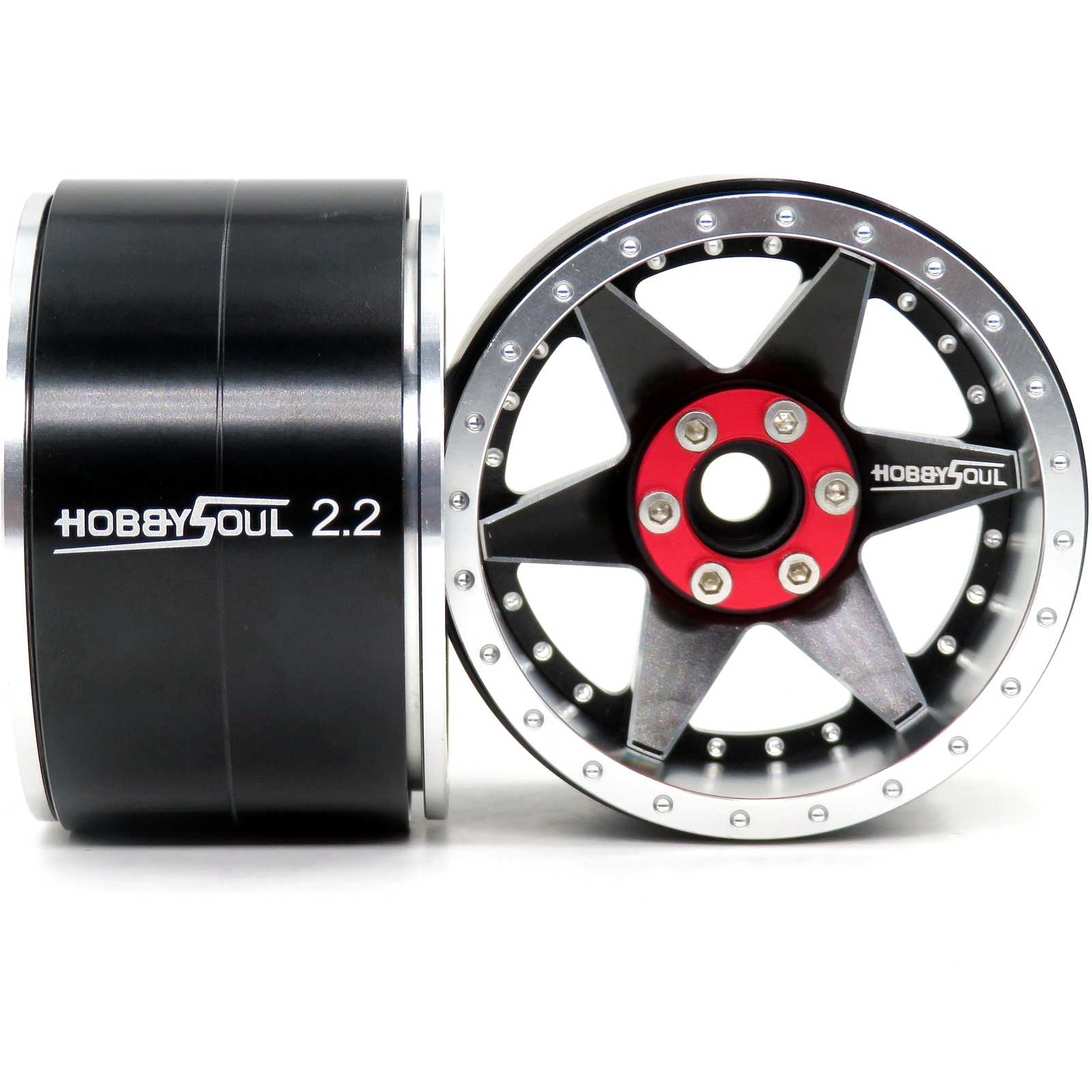 2x RC 2.2 Beadlock Wheels Adjustable 4 Offsets Rims For 1/10 Mud ...