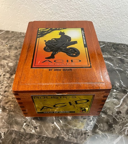 Acid Cigars Holistics Cold Infusion Wood Cigar Box 8x6x3.75" by Drew ...