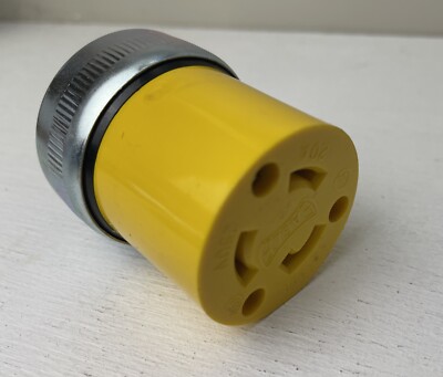 20 Amp 250 Volt Female Twist Lock 3 Wire Power Cord Plug Eagle L6-20R ...