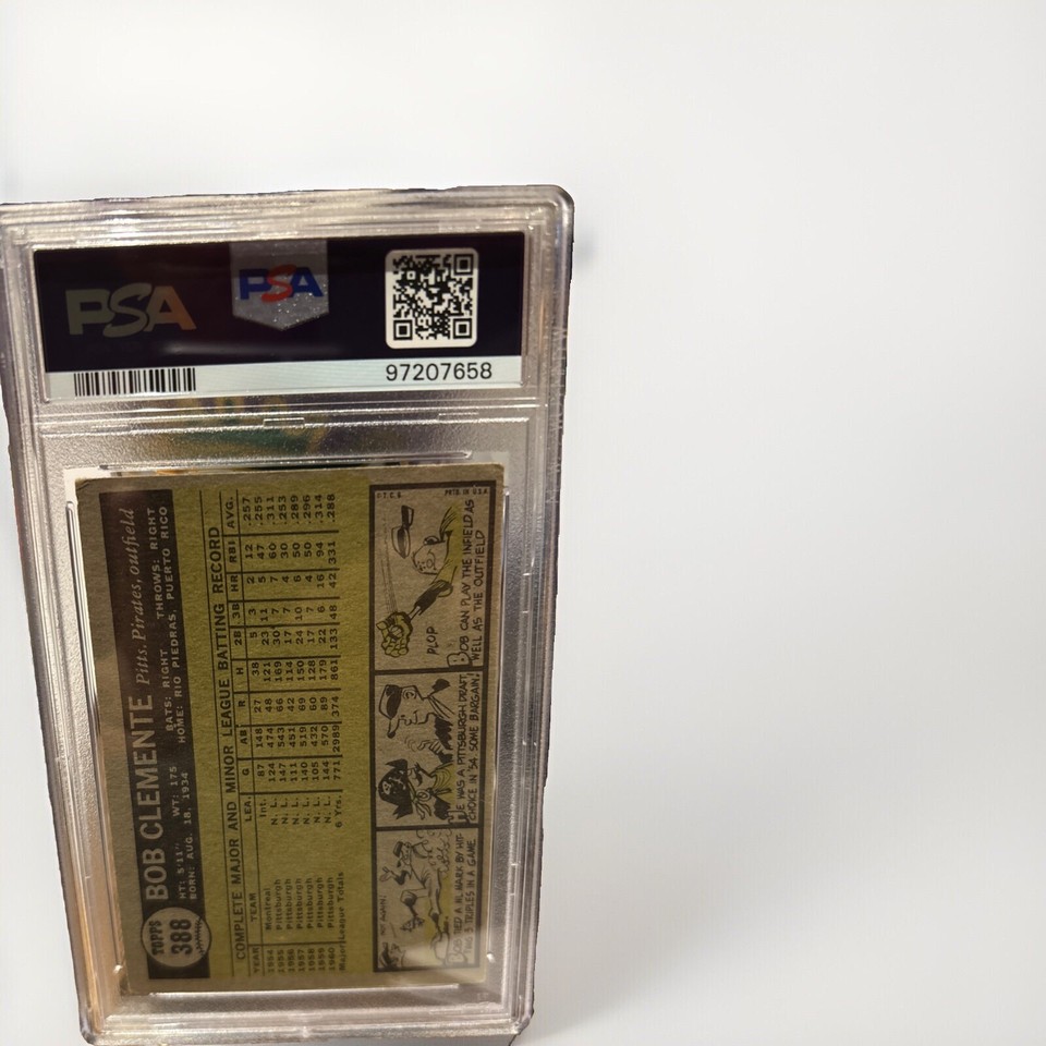 1961 Topps Bob Clemente #388 PSA 3 VG | eBay