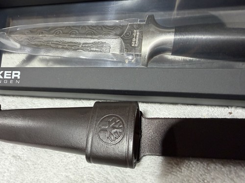 Boker MG-42 Damast Dagger Damascus Fixed Blade Knife W/ Sheath New ...