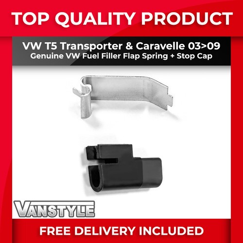 FITS VW T5 TRANSPORTER 03>09 GENUINE FUEL FILLER FLAP SPRING + SECURITY ...