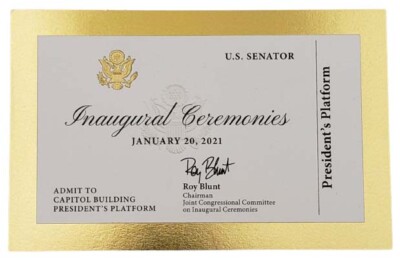 2021 Joe Biden Inauguration Ceremonies Senator and President's Platform ...