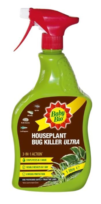 Houseplant Bug Killer Spray Ultra Baby Bio 1 Litre Effective Insect Bug ...