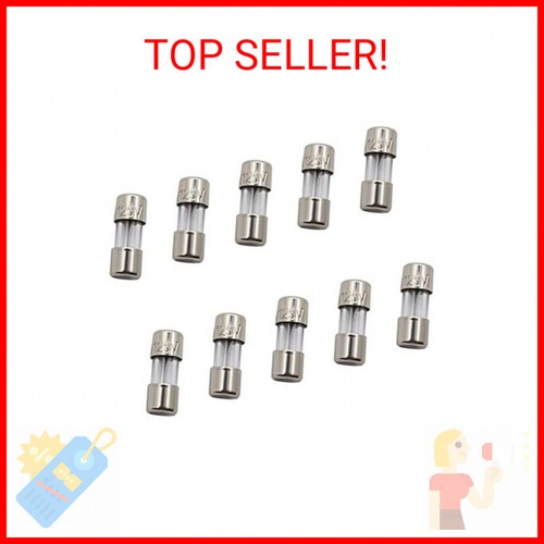 10 Pack F5AL Fast-Blow Mini Fuse 5A 5amp 125V Glass Fuses 0.14 x 0.39 ...