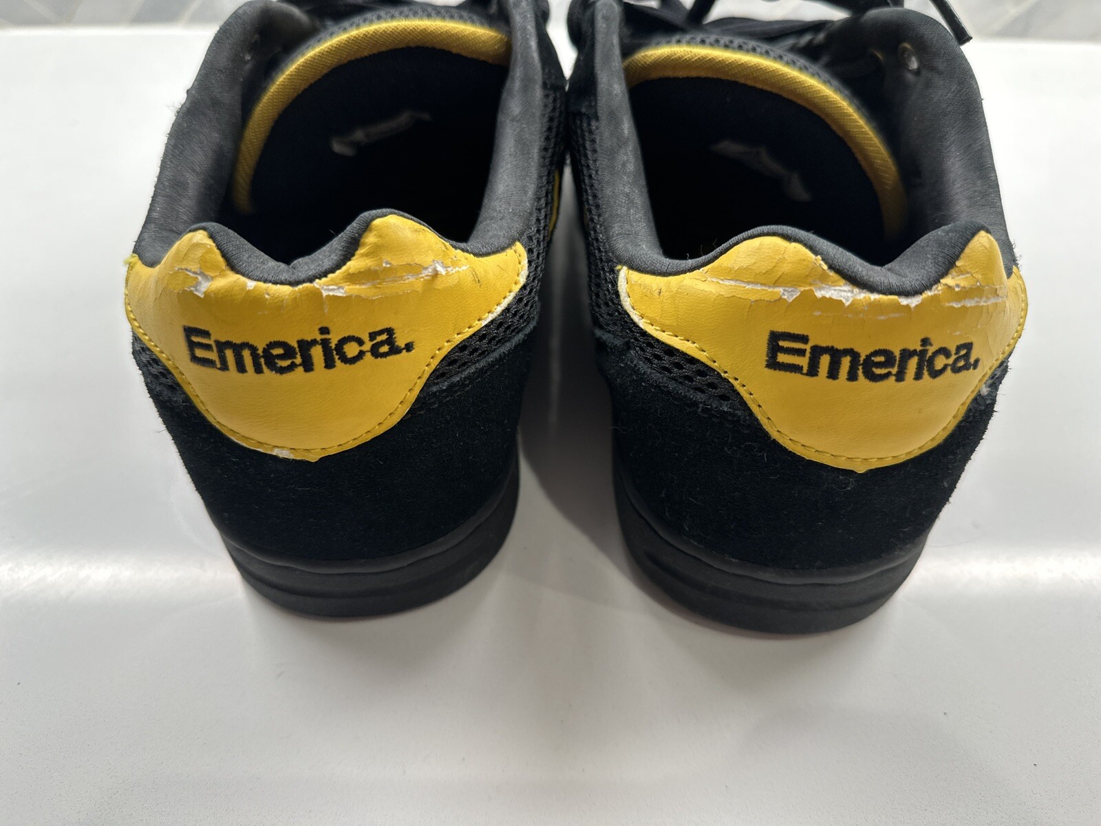 VTG Marc Johnson Emerica OG One Black Skateboarding Shoes Rare Size 10. ...