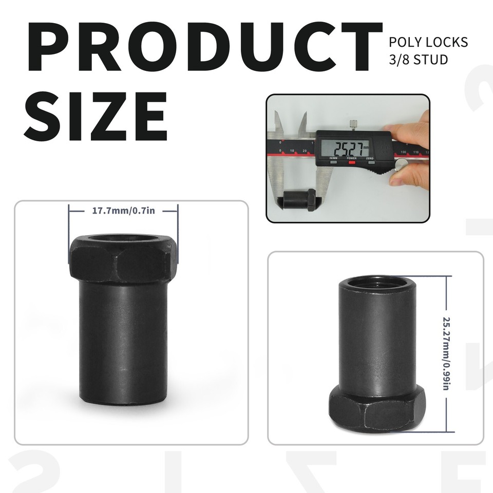 EPChunMi 16PCS Rocker Arm Nuts 3/8"-24 .550"x1.000" Poly Lock for ...