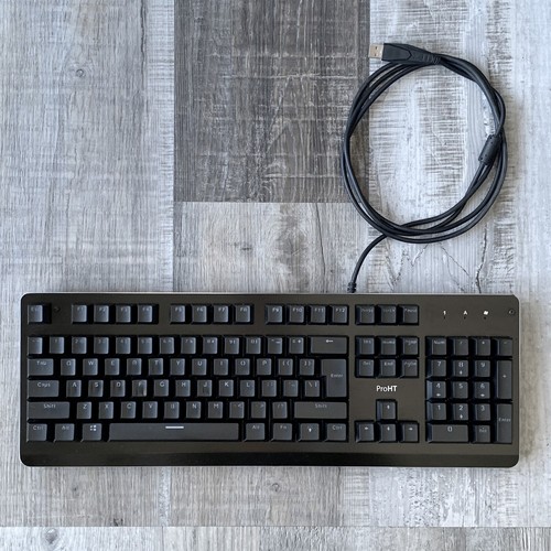ProHT USB Wired 104-Key Mechanical Keyboard Rainbow Backlit PC Mac Xbox ...