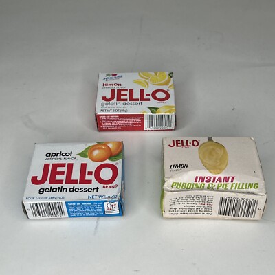 Vintage Lot Of 3 New Jello Pudding Pie Gelatin Dessert Boxes Sealed | eBay