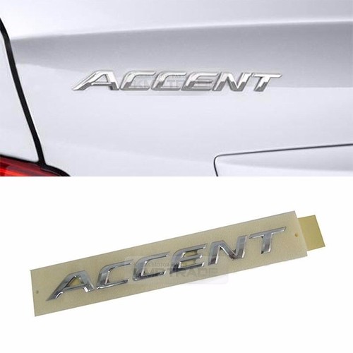 GENUINE HYUNDAI ACCENT EMBLEM LID SILVER 2006-2018 STICKER NEW 86311 ...