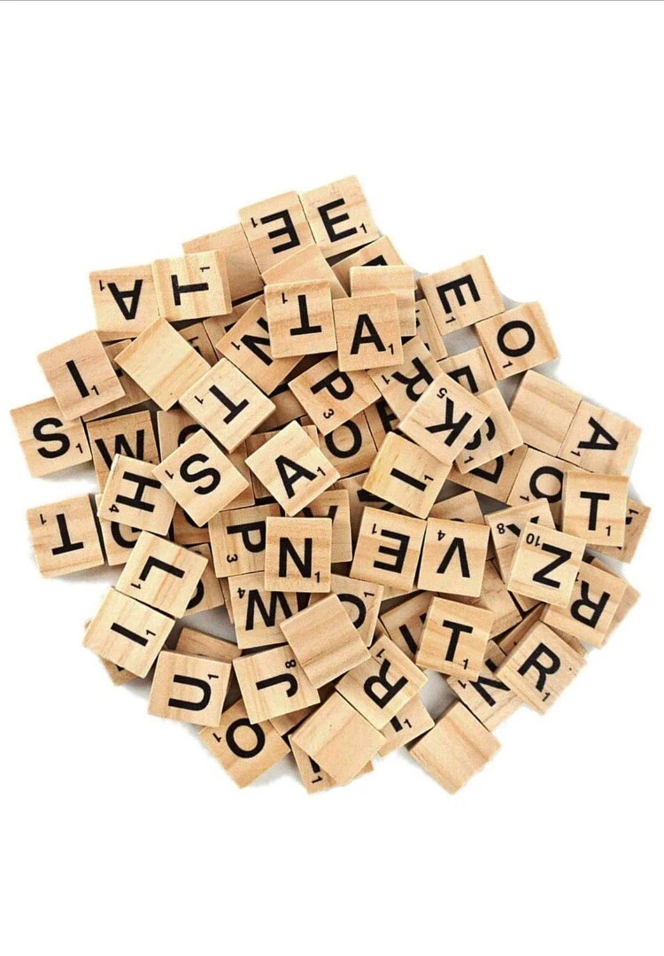 X Black Scrabble Letters