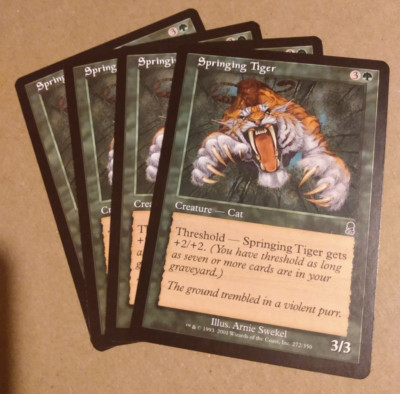 MTG - Springing Tiger (x4) - Magic the Gathering, Odyssey | eBay