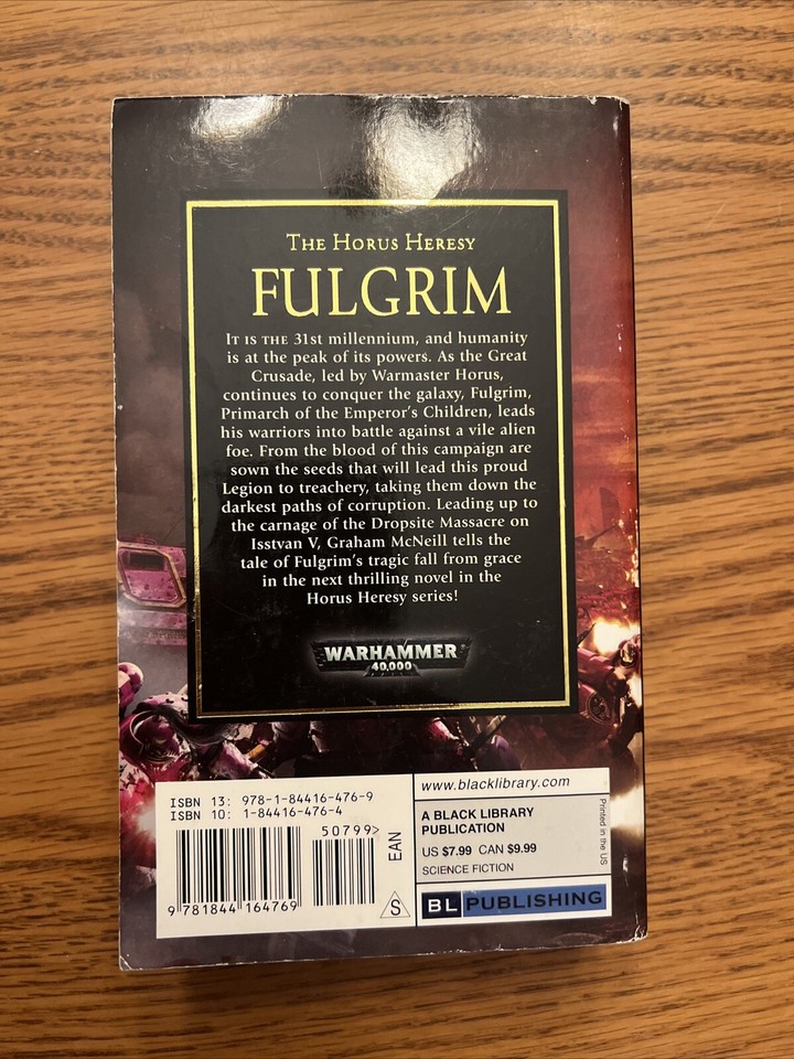 Fulgrim Graham McNeill Paperback NEW UNREAD Warhammer 40k Horus Heresy ...
