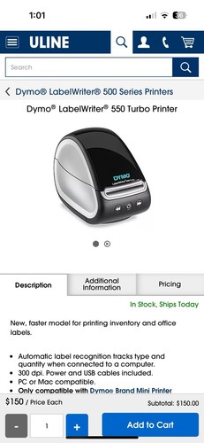 DYMO LabelWriter 550 Label Printer Bundle Maker Direct Thermal Printing ...