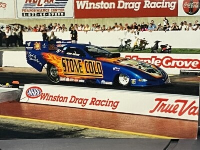 VRHTF NHRA VTG "JERRY TOLIVER STONE COLD AUSTIN WWF " FUNNY CAR 4" x 6 ...