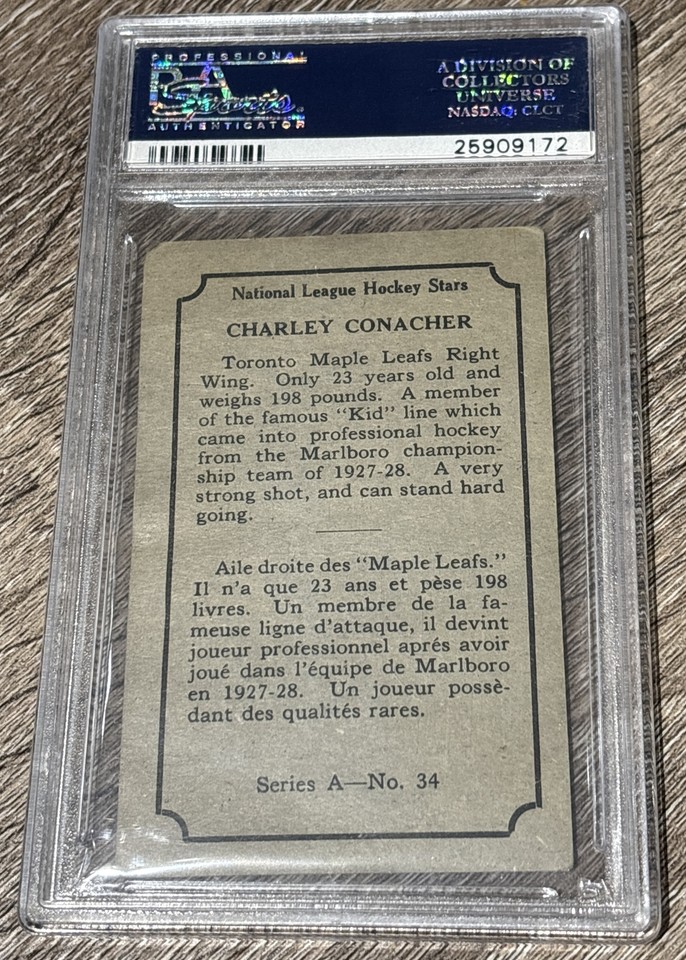 1933 O-Pee-Chee Charley (Charlie) Conacher Series A PSA 2 Good Rookie ...