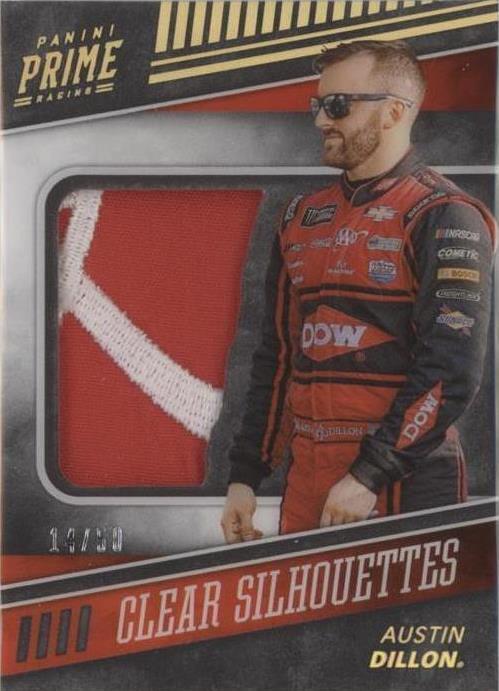 2018 Panini Prime Racing - Clear Silhouettes Austin Dillon #CS-AD Holo ...