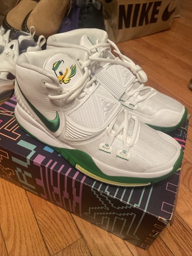 NEW Nike Kyrie 6 Oregon Ducks Player Exclusive Sample White Shoes Men's ...