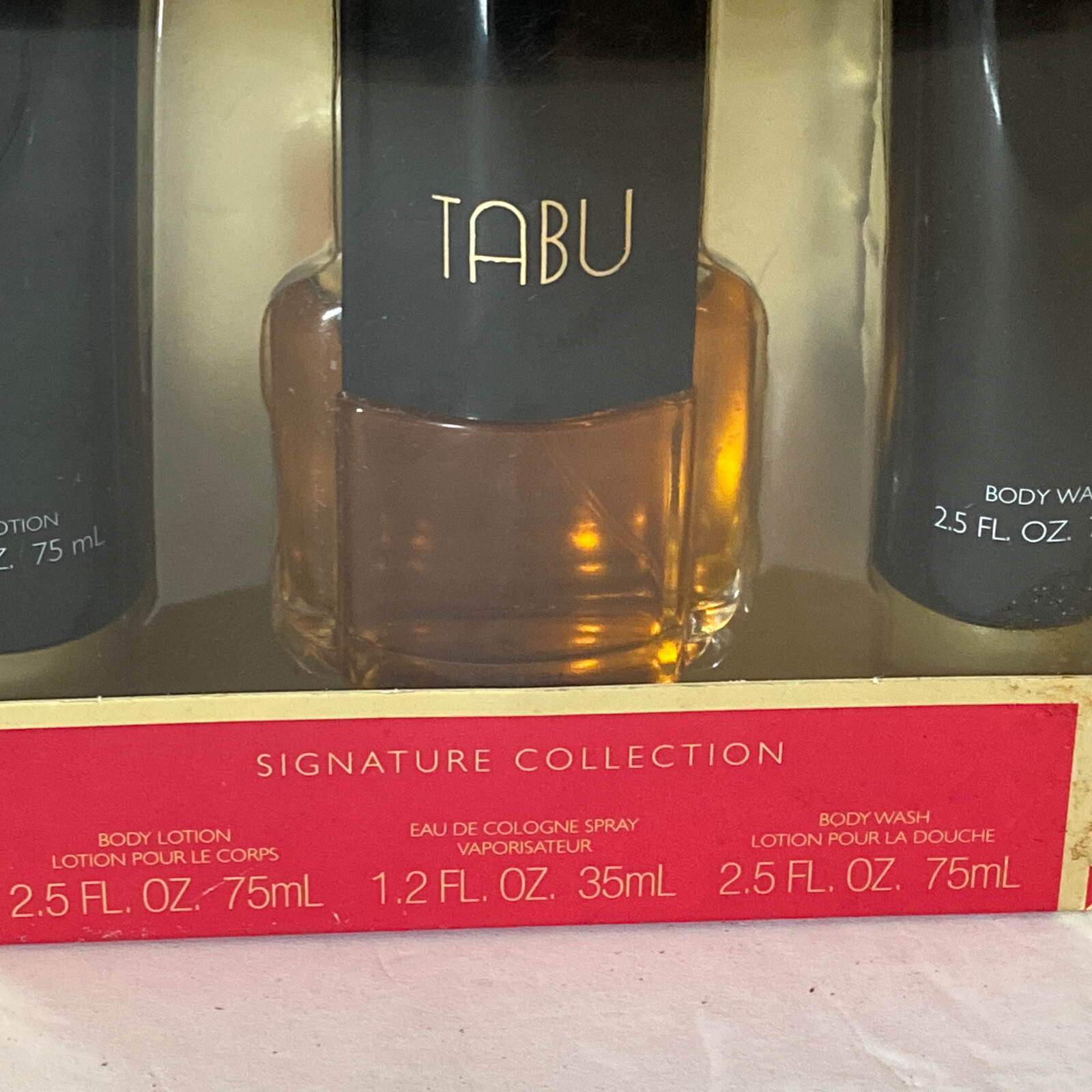 Tabu Signature Collection Fragrance Gift Set Lotion Body Wash Cologne 2 ...