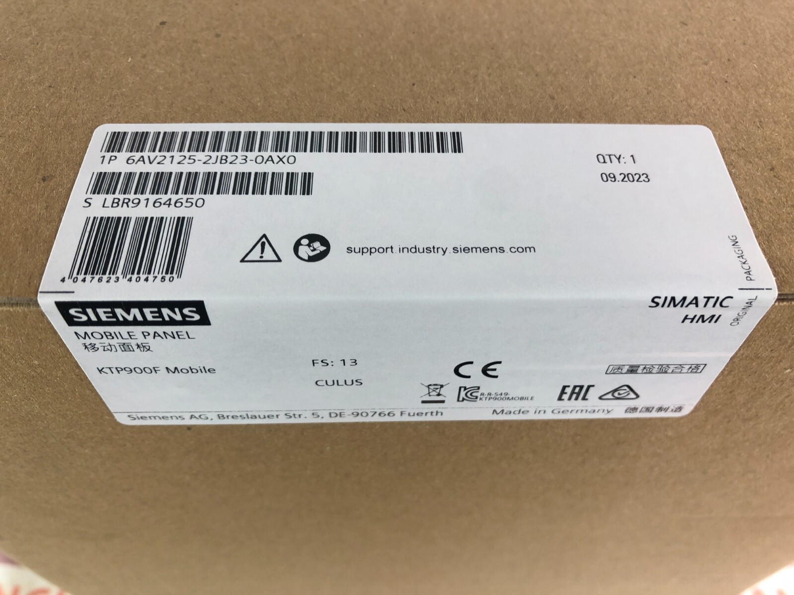 Siemens SIMATIC HMI KTP900F, 6AV2125-2JB23-0AX0, 6AV2 125-2JB23-0AX0 ...