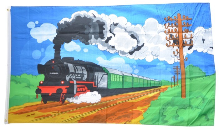 Fahne Dampflok Eisenbahn Flagge Zug Hissflagge 90x150cm | eBay