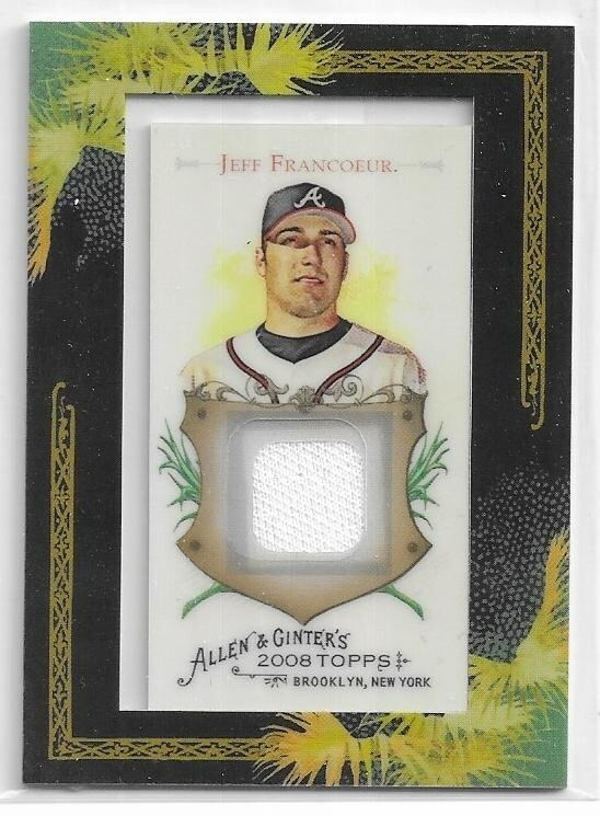 2008 Topps Allen & Ginter's - Framed Mini Relics #AGR-JF Jeff Francoeur ...
