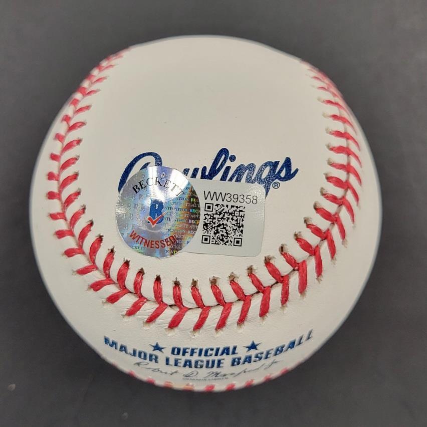 Chili "Dawg" Davis signed MLB Baseball autograph Yankees ~ BAS Beckett ...
