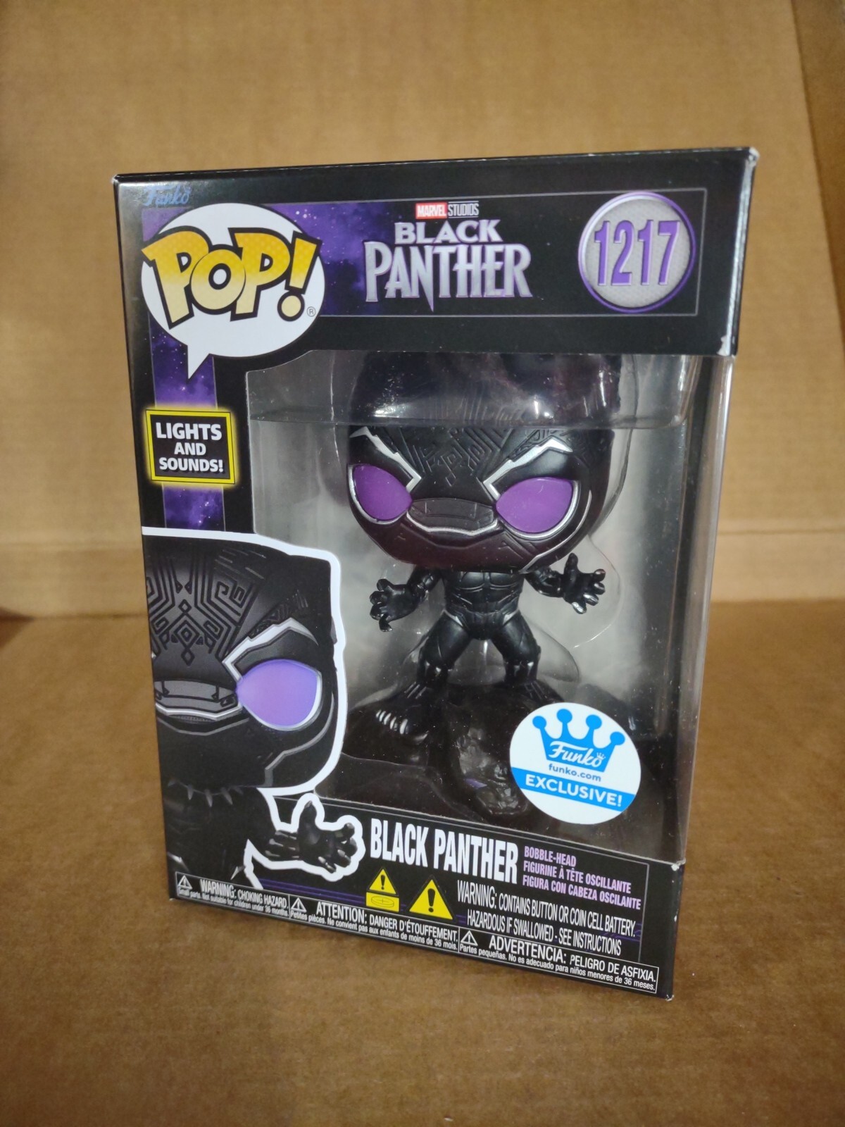Funko Pop Marvel #1217 Black Panther Lights And Sounds Funko Shop ...