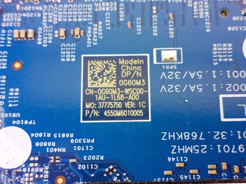 Genuine Dell G60M3 P9MHC 287X3 Motherboard for Latitude 5520 i7-1185G7 ...