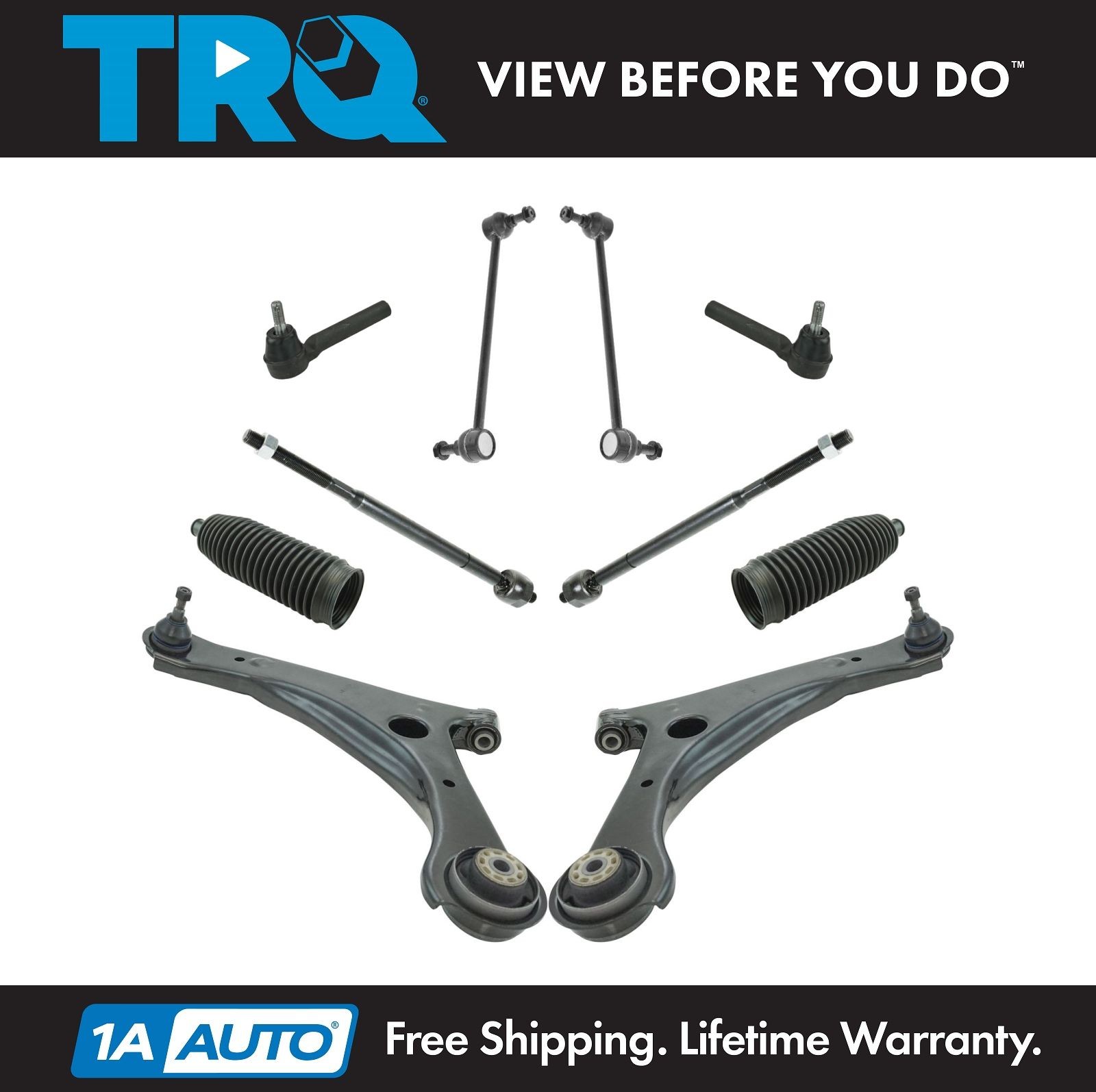 For 08 09 10 Grand Caravan Control Arm Ball Joint 10pc Steering ...