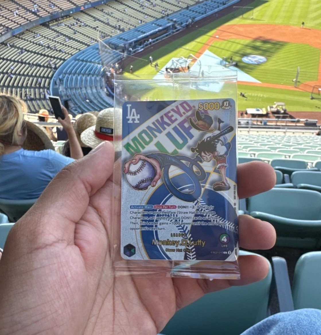 DODGERS X ONE PIECE COLLAB CARDS MONKEY D LUFFY | eBay